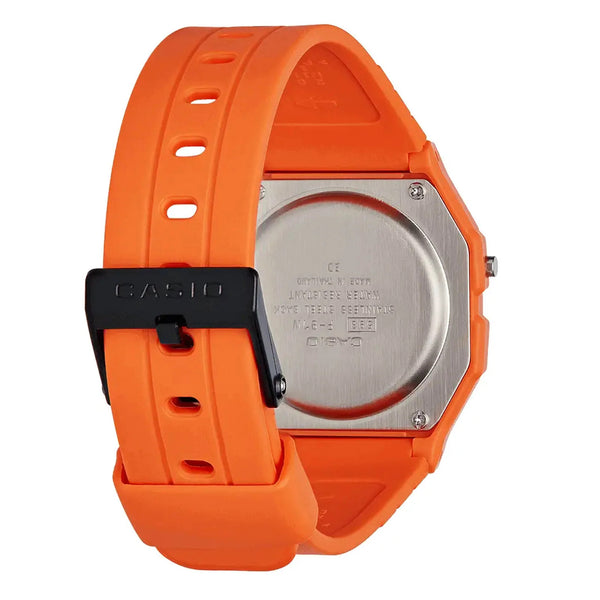 Casio Unisex Orange Classic Alarm Chronograph Digital Watch F-91WC-4A2 ...